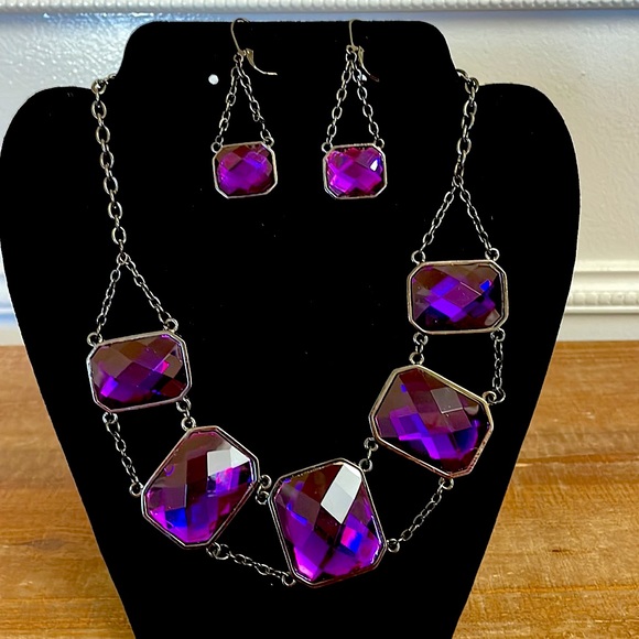 Susan Graver | Jewelry | Susan Graver Purple Faceted Set | Poshmark